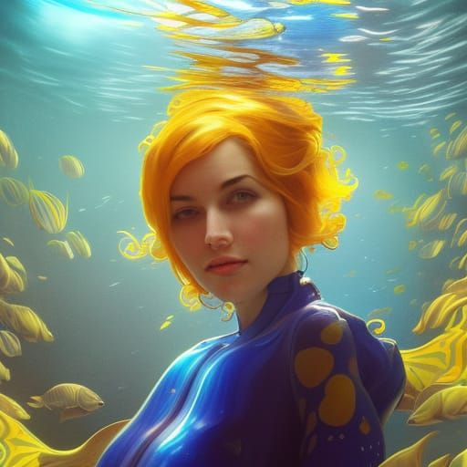 Diver girl - AI Generated Artwork - NightCafe Creator