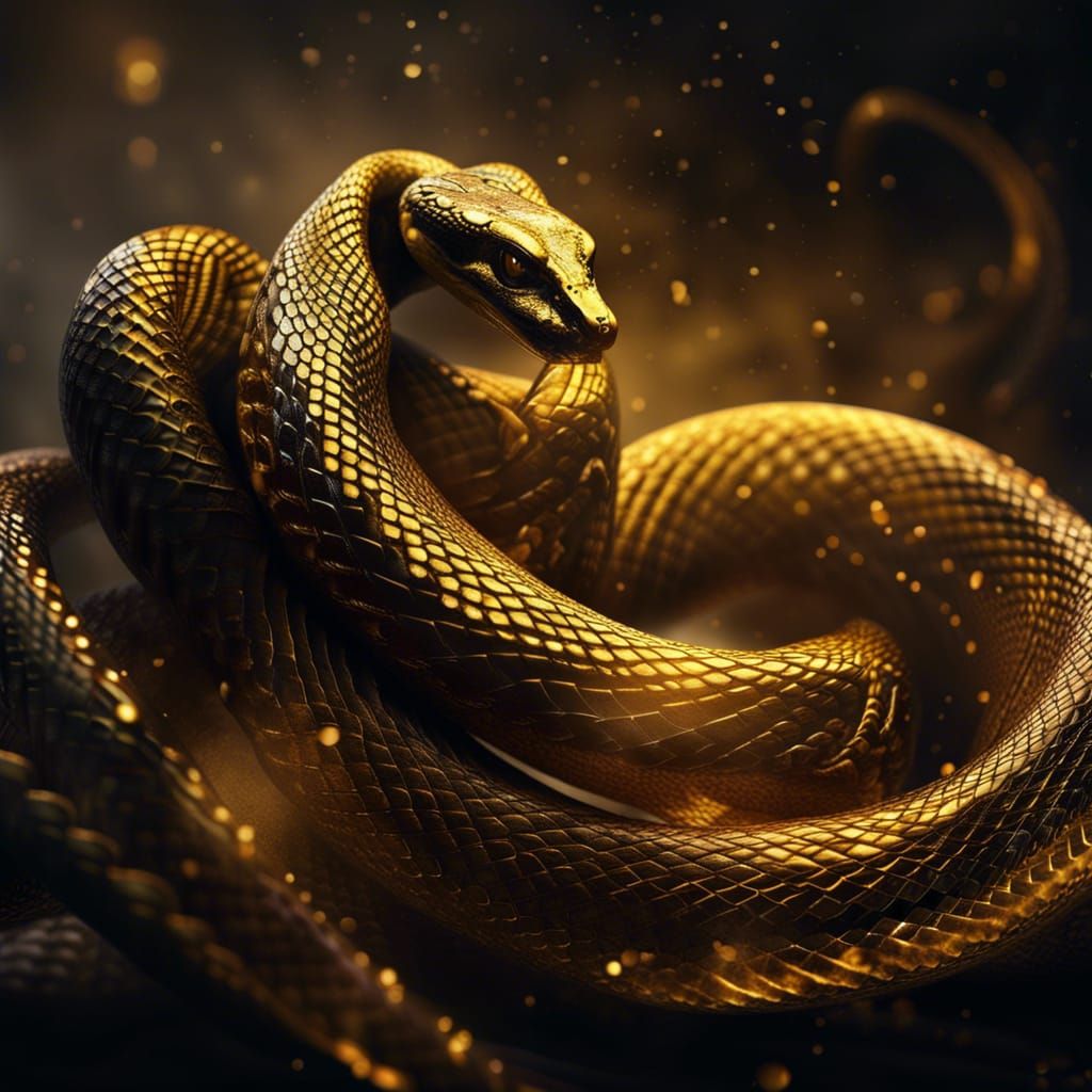 Coiled Snake - AI Generated Artwork - NightCafe Creator
