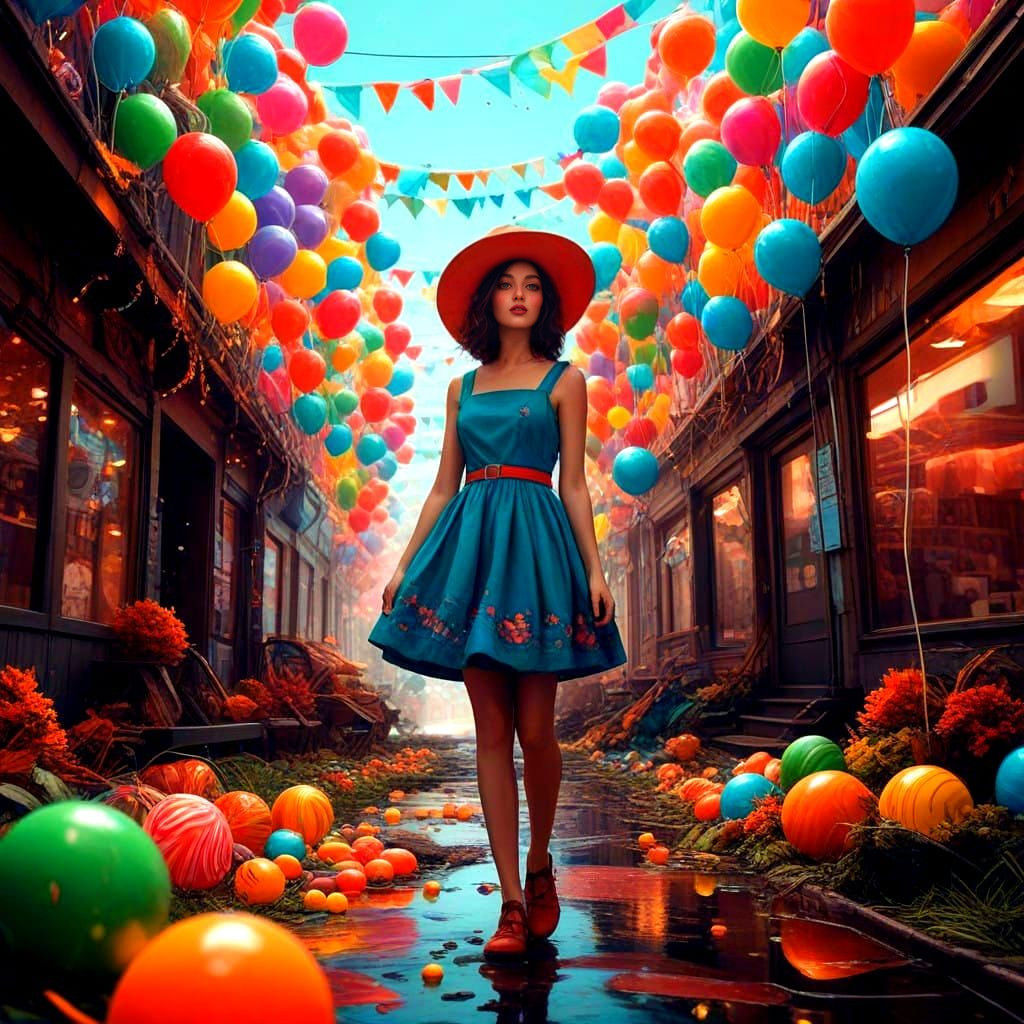 Love - Vibrant Candy Wonderland in Whimsical Art Style