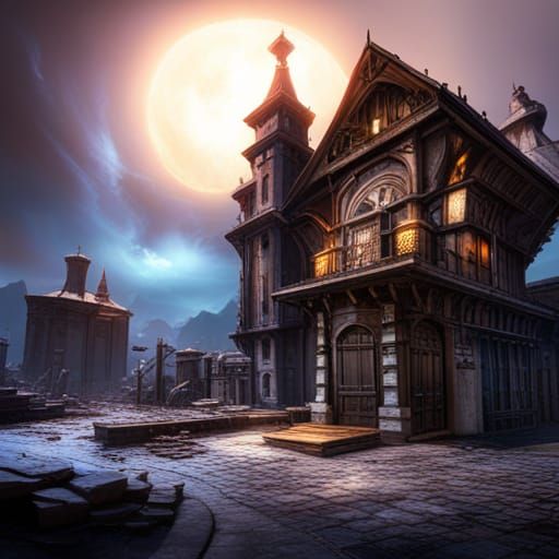 Old ghost building with amazing structure - AI Generated Artwork ...