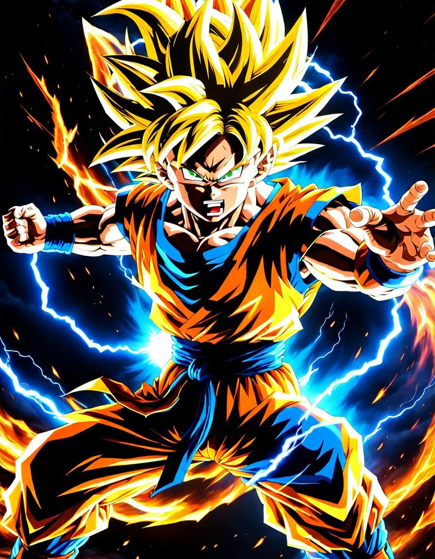 Son Goku in his Super Saiyan form - AI Generated Artwork - NightCafe ...