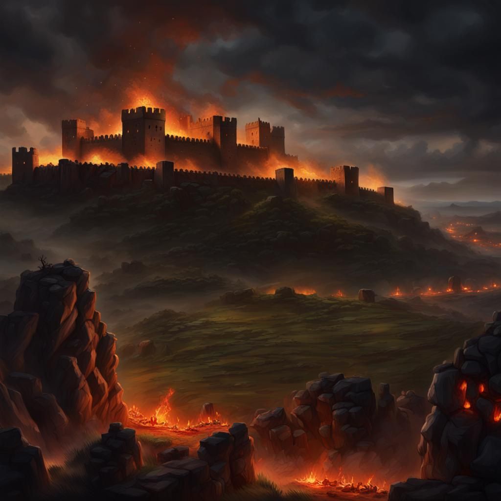 A castle under siege - AI Generated Artwork - NightCafe Creator