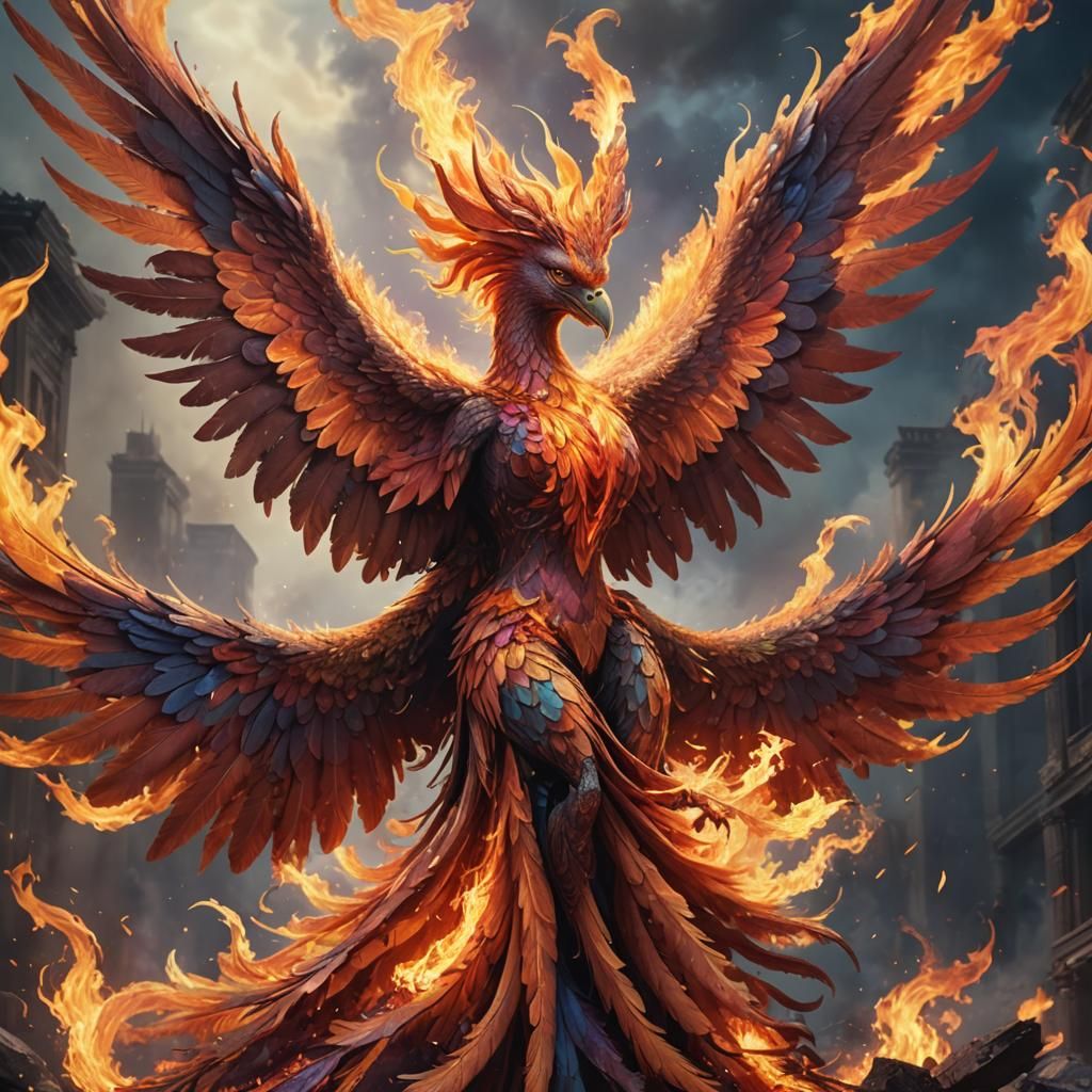 Phoenix Rising - AI Generated Artwork - NightCafe Creator