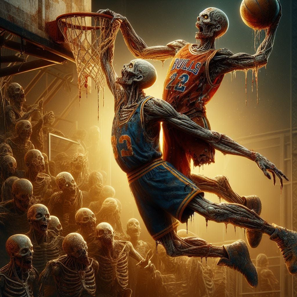 Zombie Basketball - AI Generated Artwork - NightCafe Creator