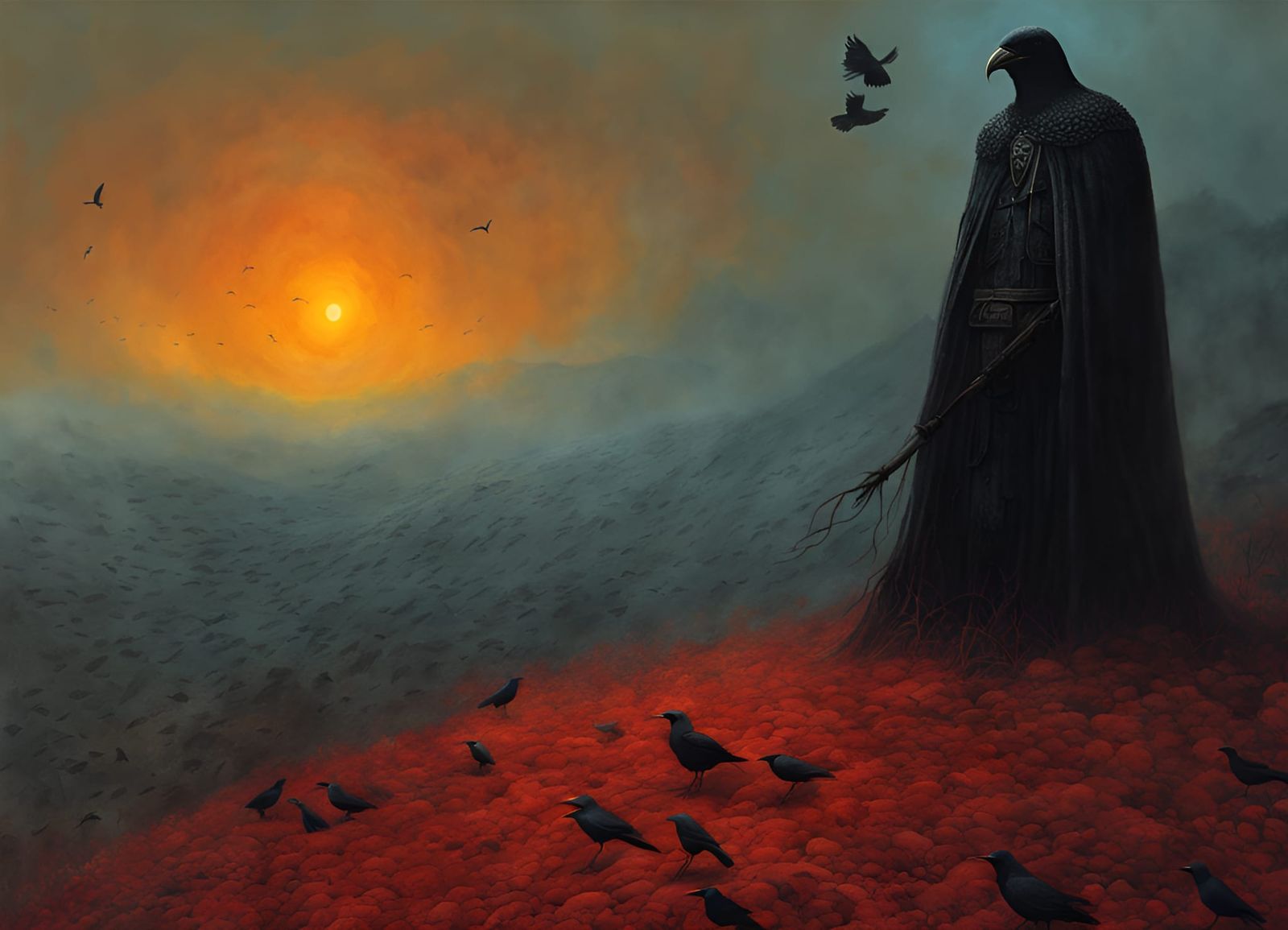 Crow world: The taskmaster - AI Generated Artwork - NightCafe Creator