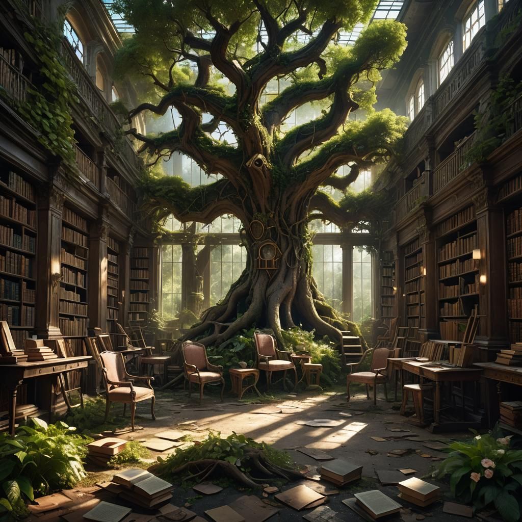 Library Ruins - AI Generated Artwork - NightCafe Creator