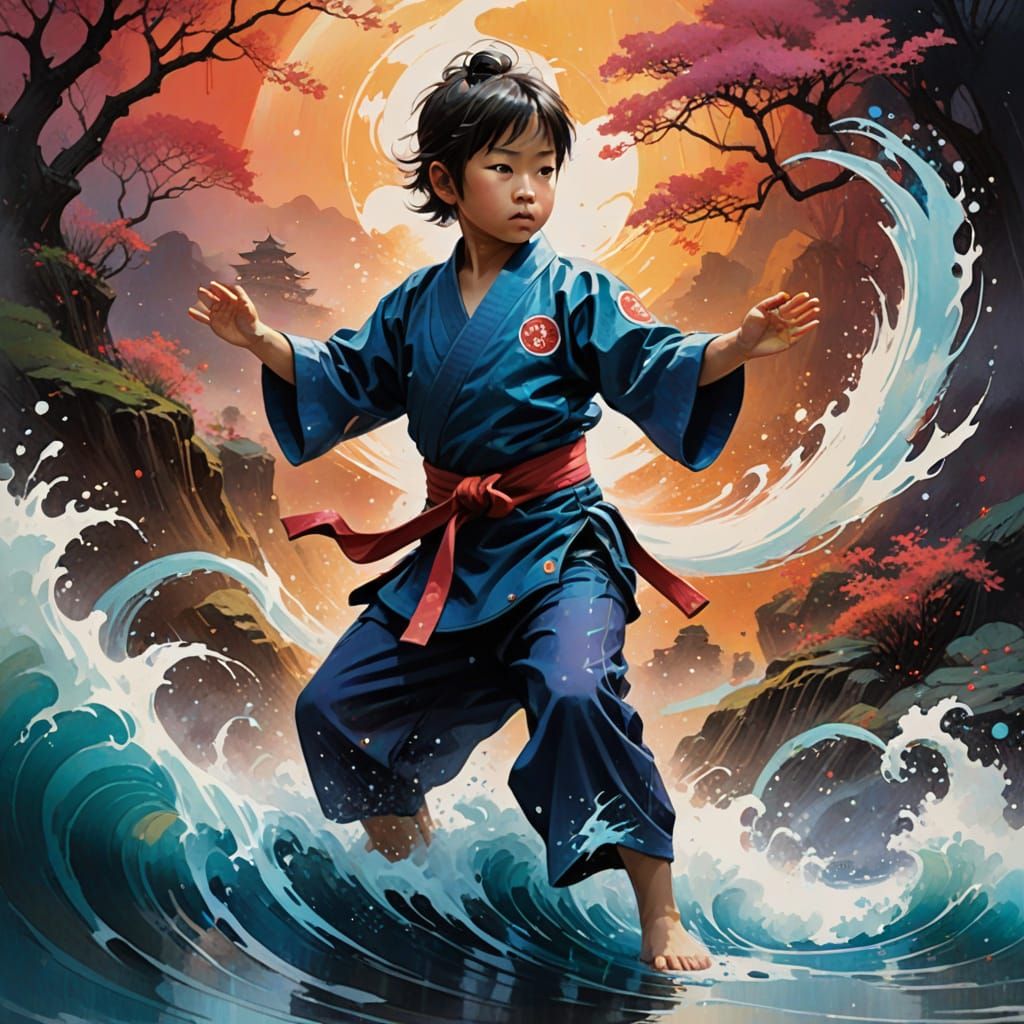 karate kid: flexible as water as strong as a tree