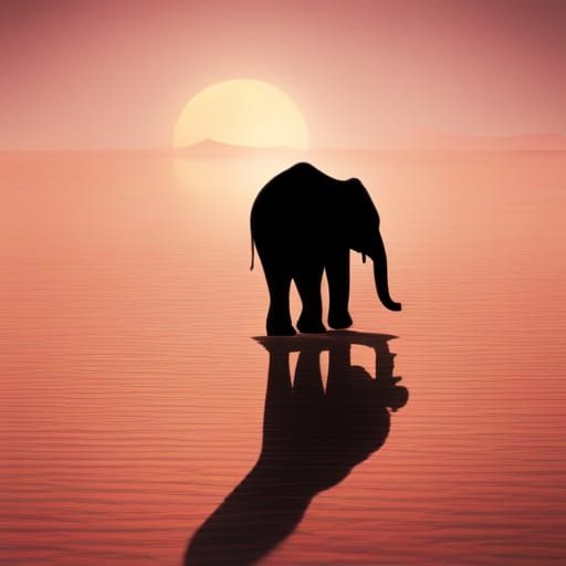 An Elephants Shadow - AI Generated Artwork - NightCafe Creator