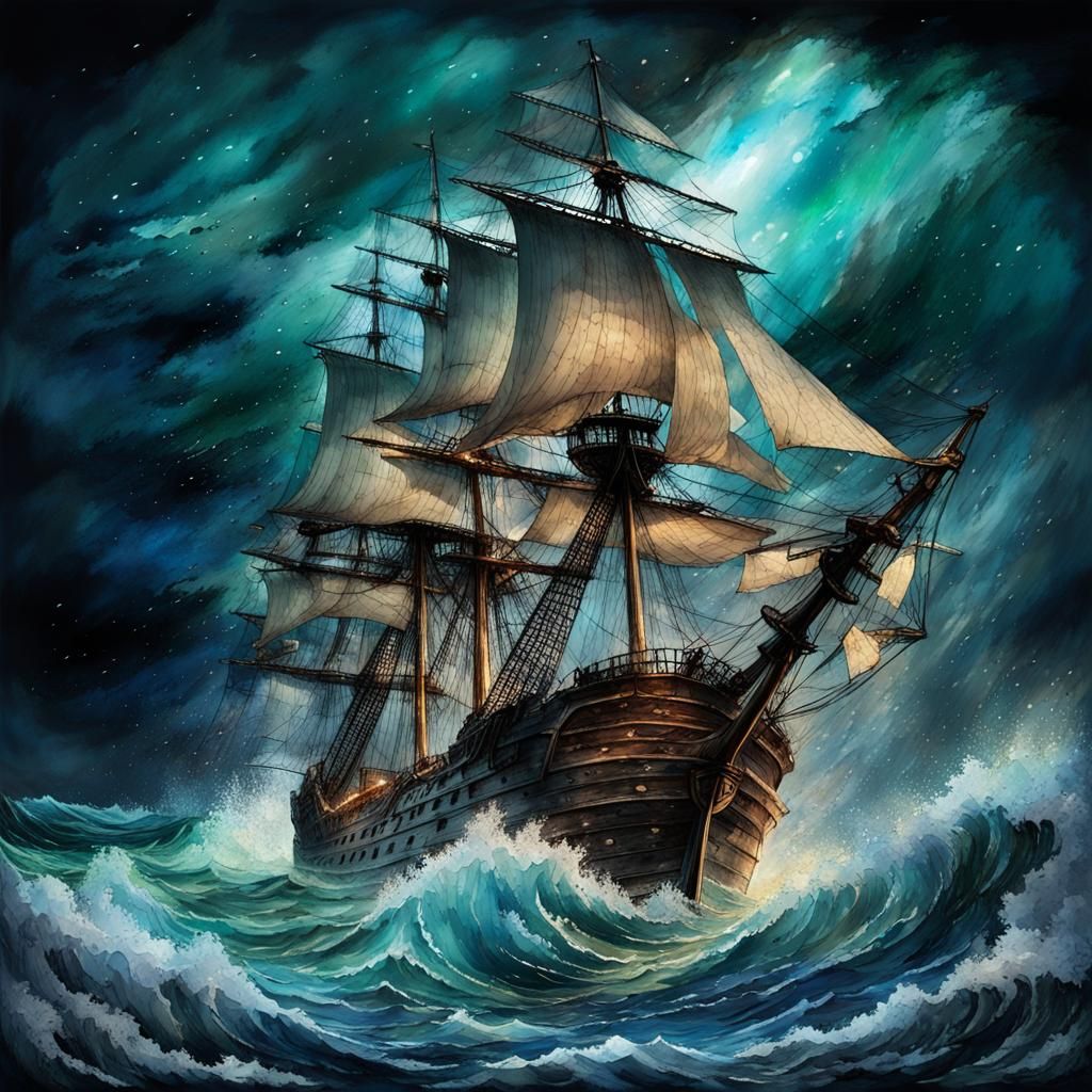 Pirate Ship - AI Generated Artwork - NightCafe Creator