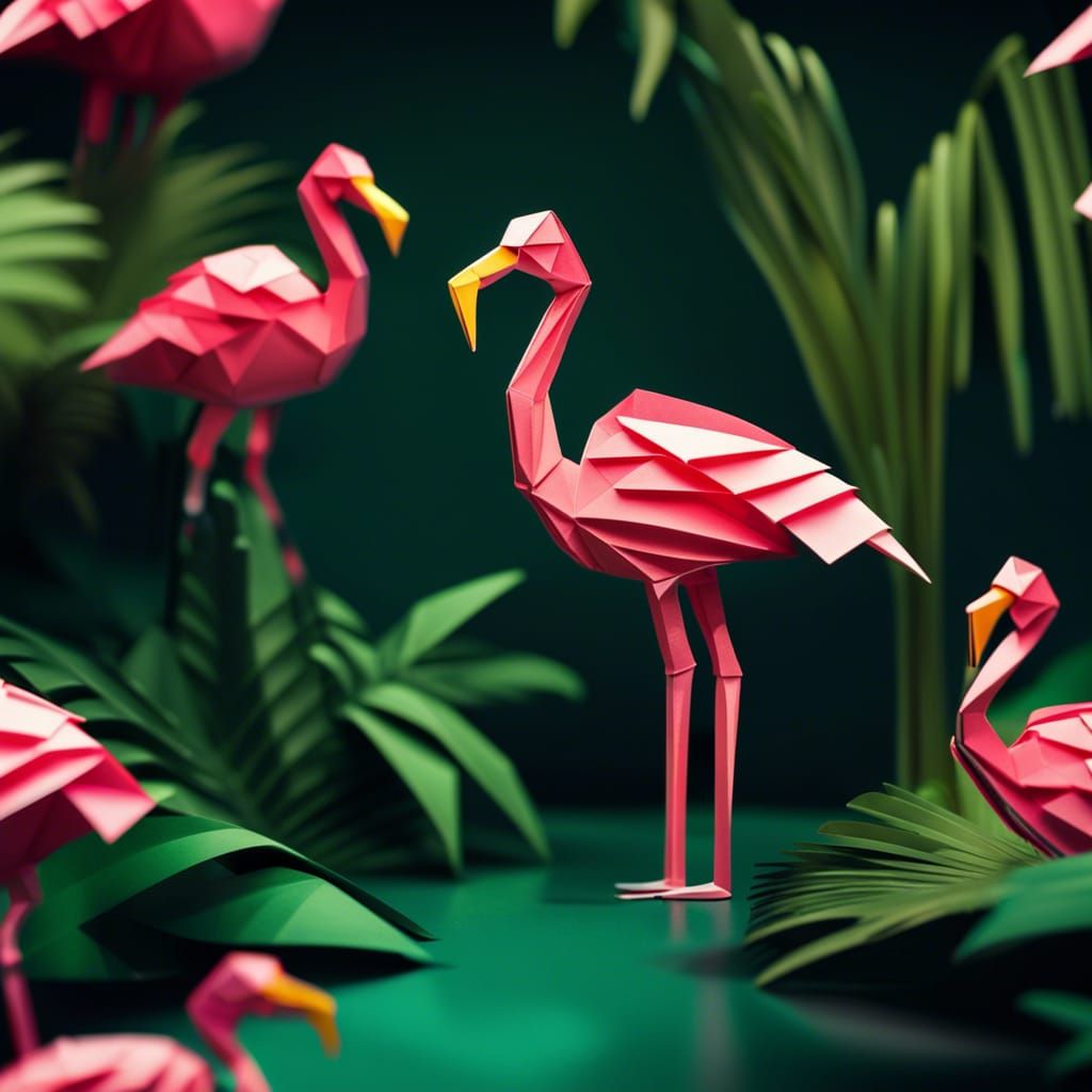 The folded flock - AI Generated Artwork - NightCafe Creator