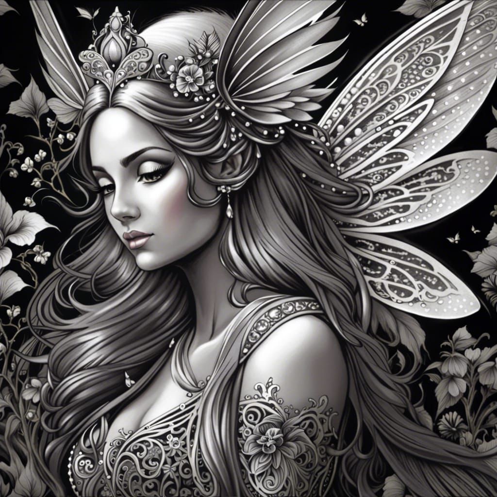 Beautiful fairy ink - AI Generated Artwork - NightCafe Creator