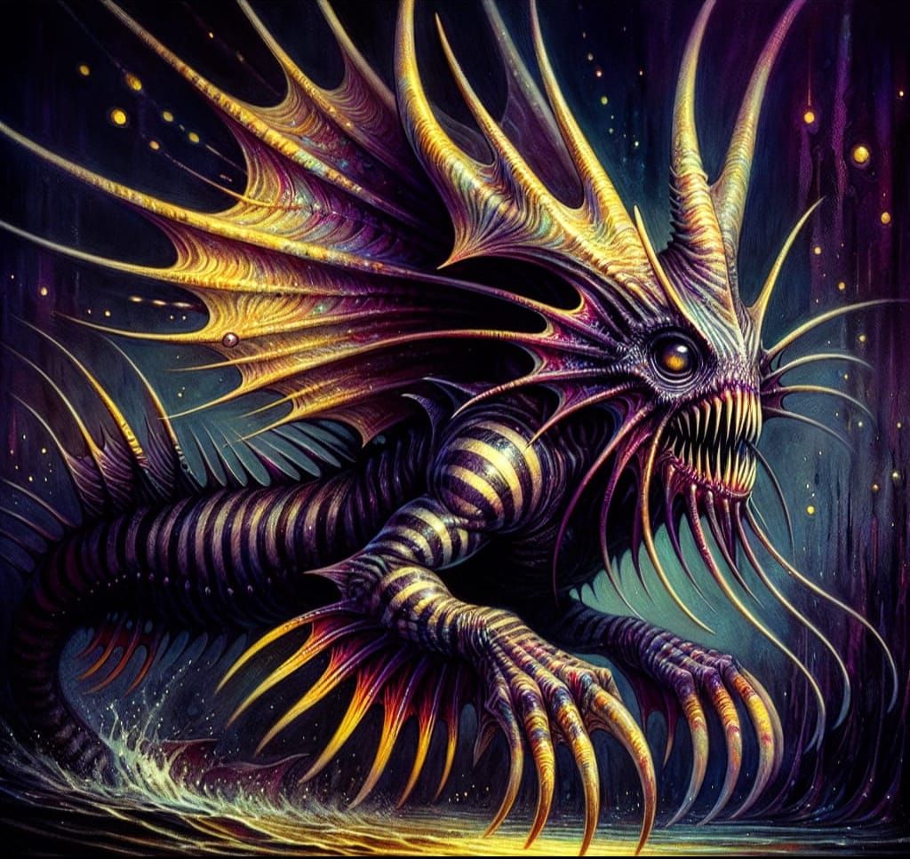 Alien mermaid monster - Dark Fantasy Mermaid Monster Concept...