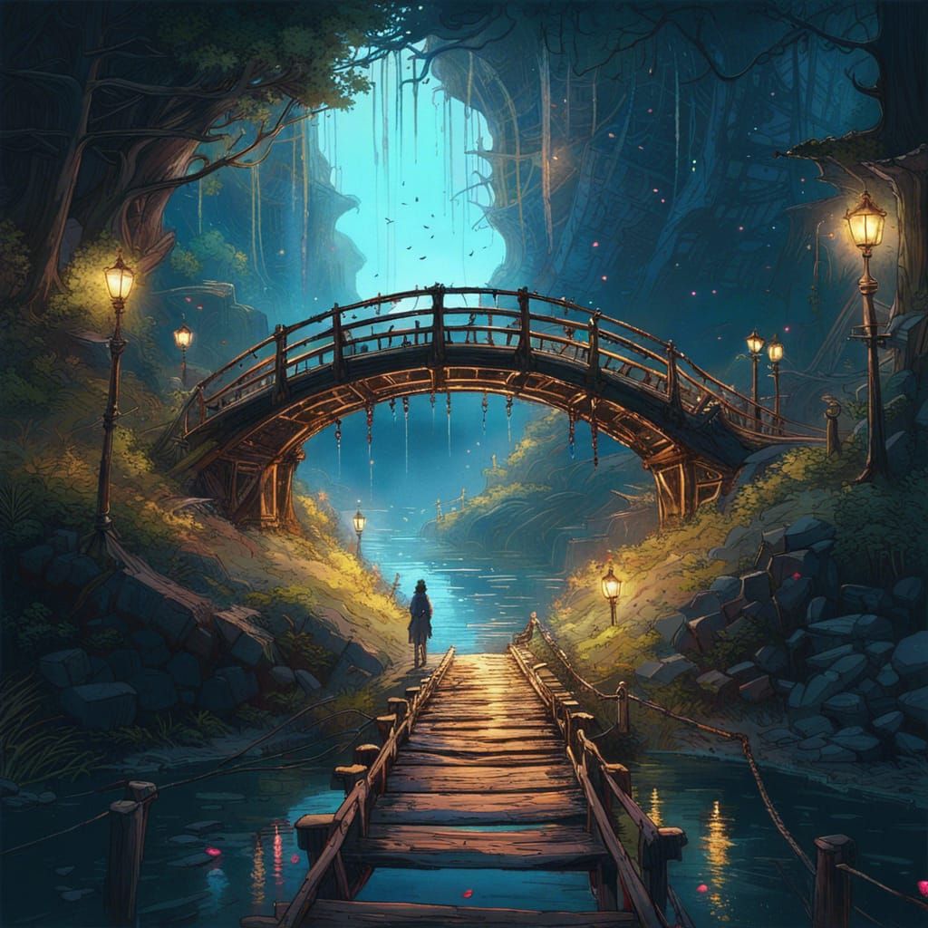 A magical bridge - AI Generated Artwork - NightCafe Creator