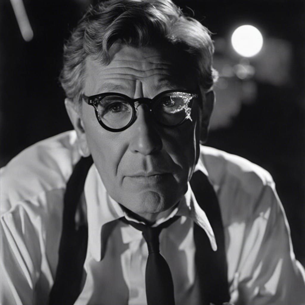 Henry Bemis cracked glasses Twilight Zone episode "Time Enough at Last ...