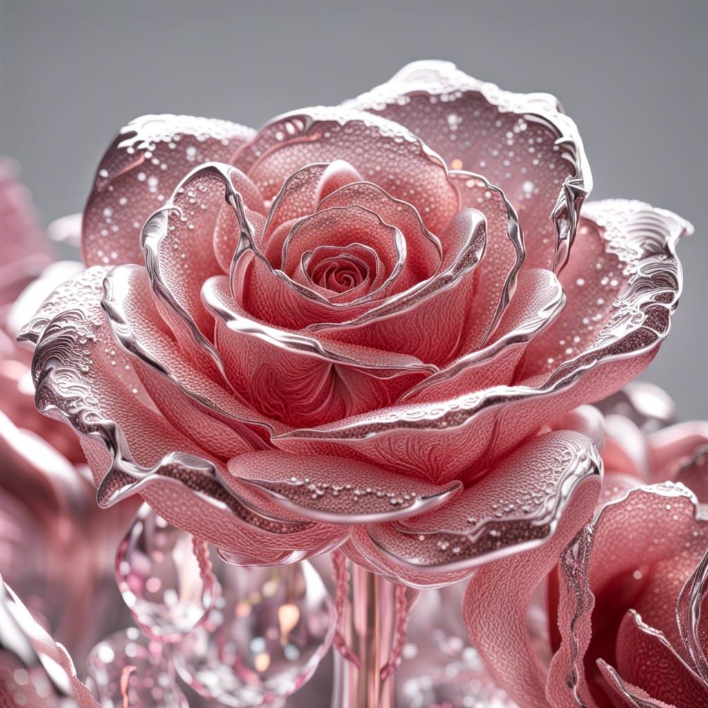 crystal rose - AI Generated Artwork - NightCafe Creator
