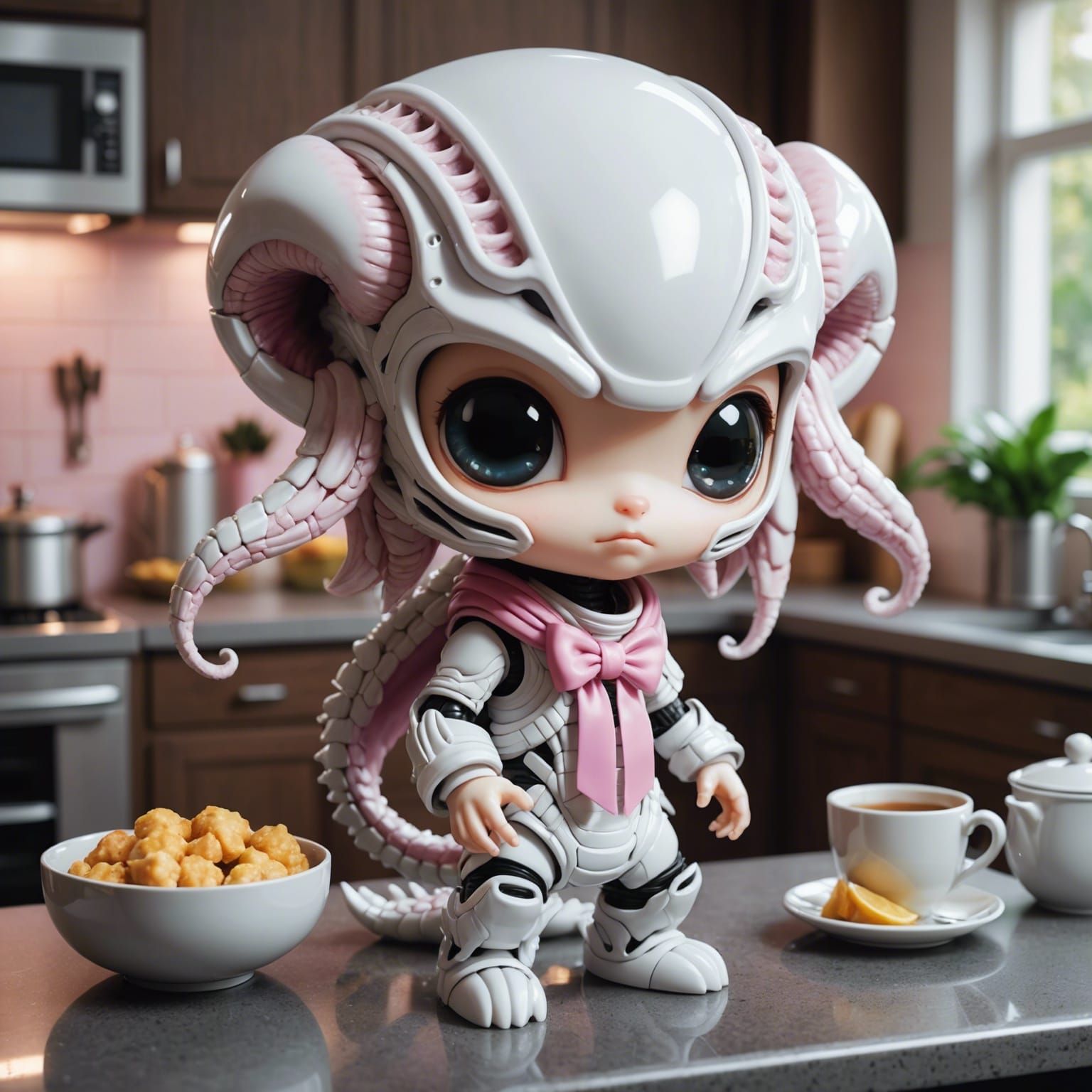 Chibi Xenomorph - AI Generated Artwork - NightCafe Creator