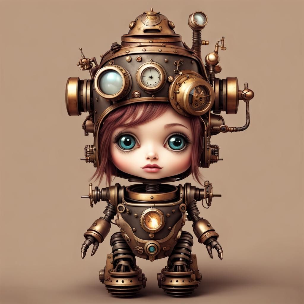Adorable little robot princess - AI Generated Artwork - NightCafe Creator