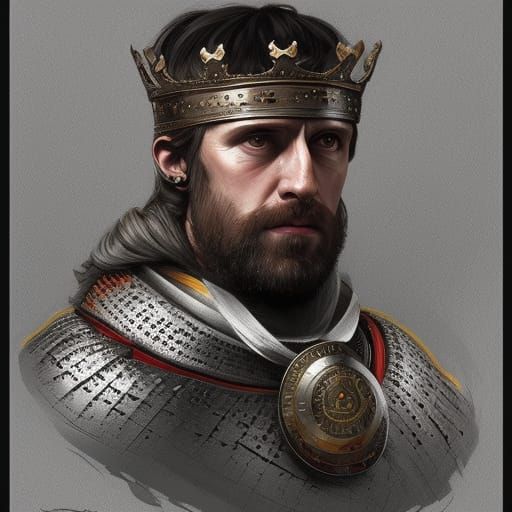 King Robert the Bruce - Hyperrealistic Portrait of King Robe...