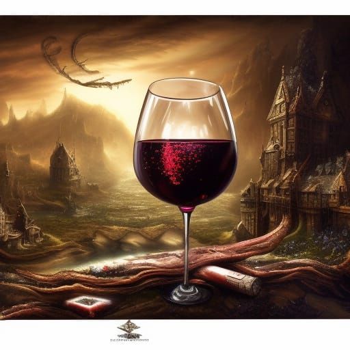 Drinking a bit of wine in a fantasy world - AI Generated Artwork ...