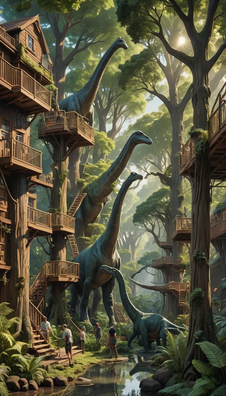 "Morning in Treetown." ~ James Gurney - AI Generated Artwork ...