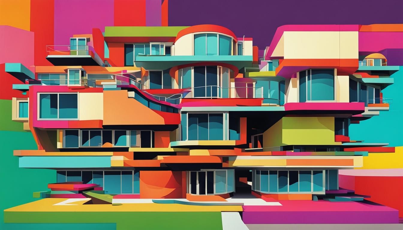 Distorted Unbalanced Reality art deco architecture surreal pop art ...