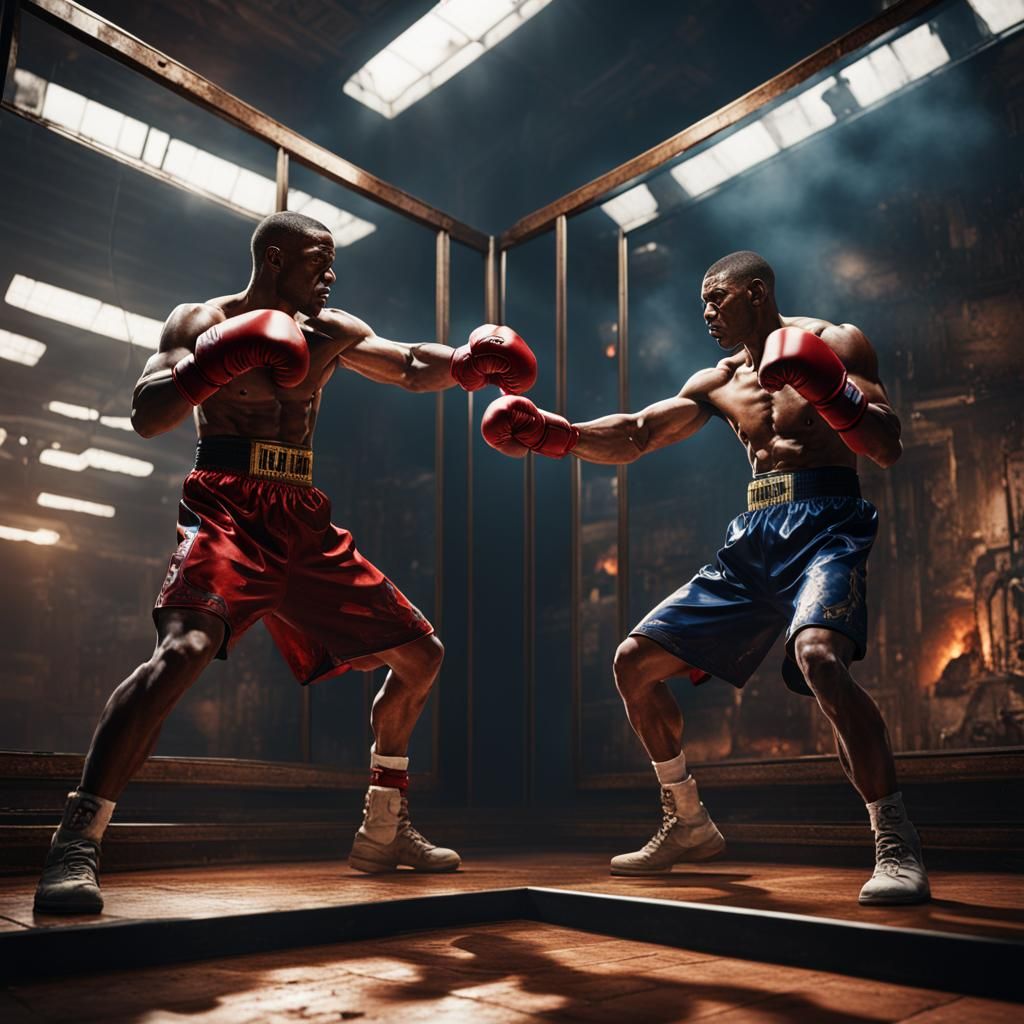 Boxing match - AI Generated Artwork - NightCafe Creator