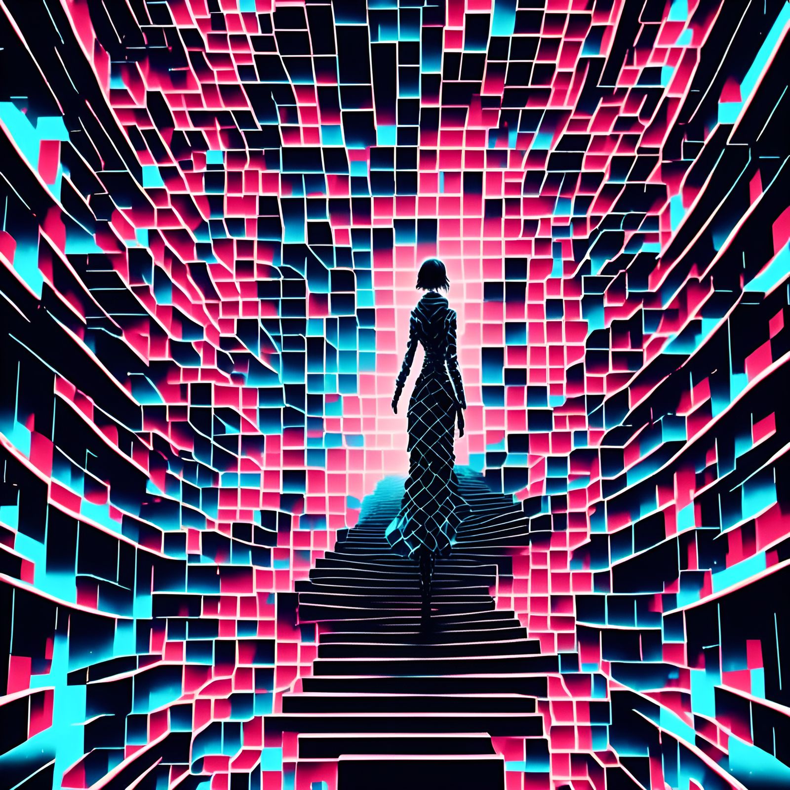 geometric steps - AI Generated Artwork - NightCafe Creator