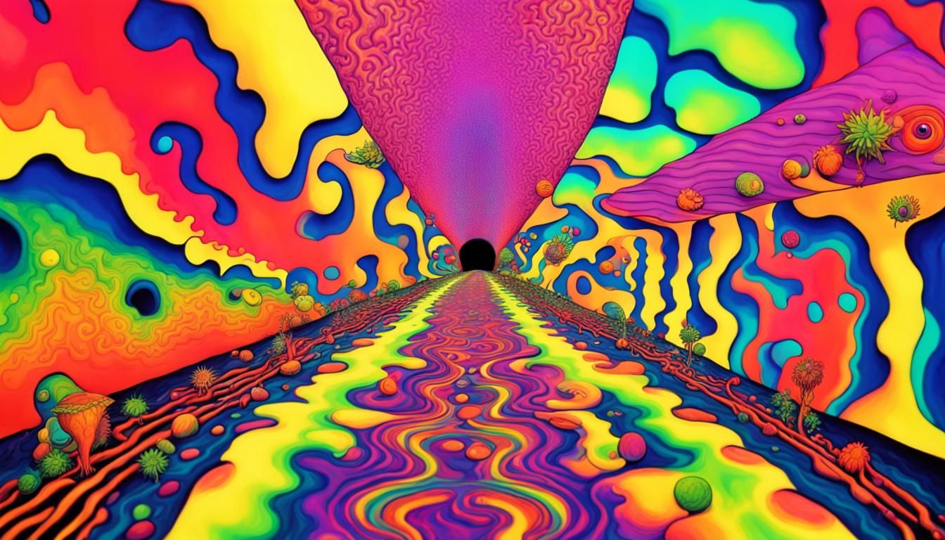 LSD acid trip, bad trip, freak out, vivid colors - AI Generated Artwork ...