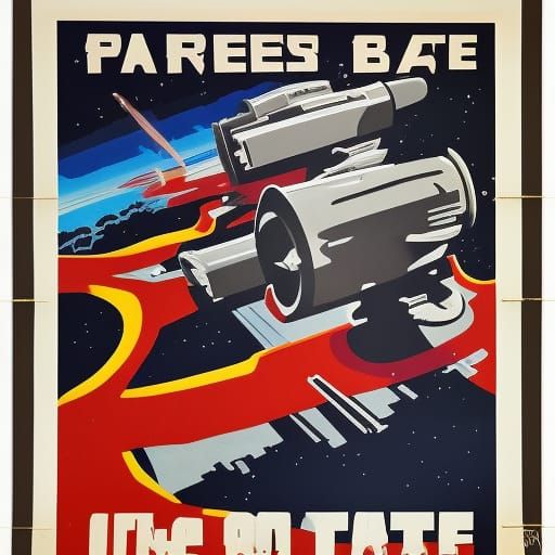 Propaganda poster of a space bateeeetle - AI Generated Artwork ...