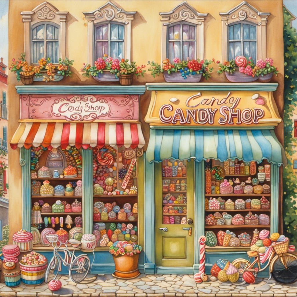 A sweet "candy shop"- Daily challenge #292 - NightCafe Creator