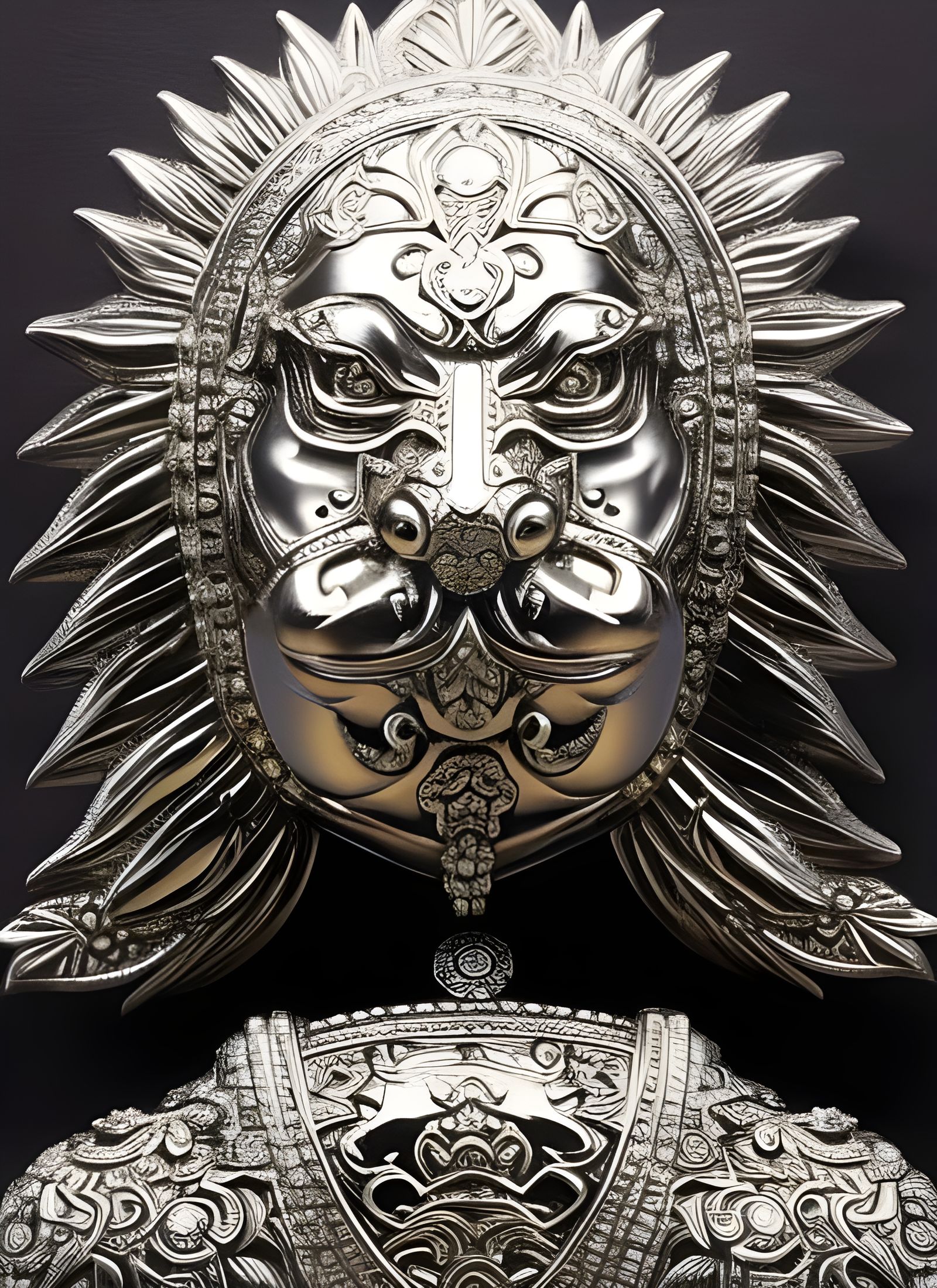 #133 - HEADHUNTER FACE AND CHEST PLATE - AI Generated Artwork ...