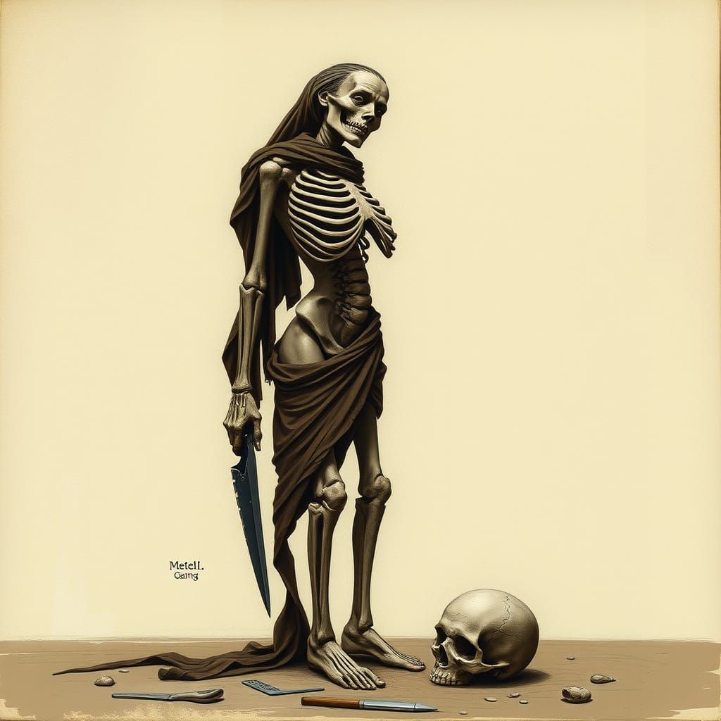 Distorted Woman in Quadriped Form with Spinal Defo... - AI Art