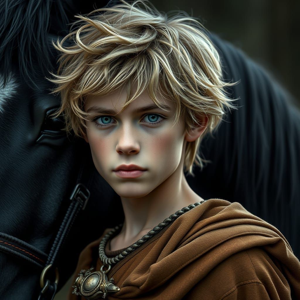 Dashing Young Rebel in Regal Attire - AI Art