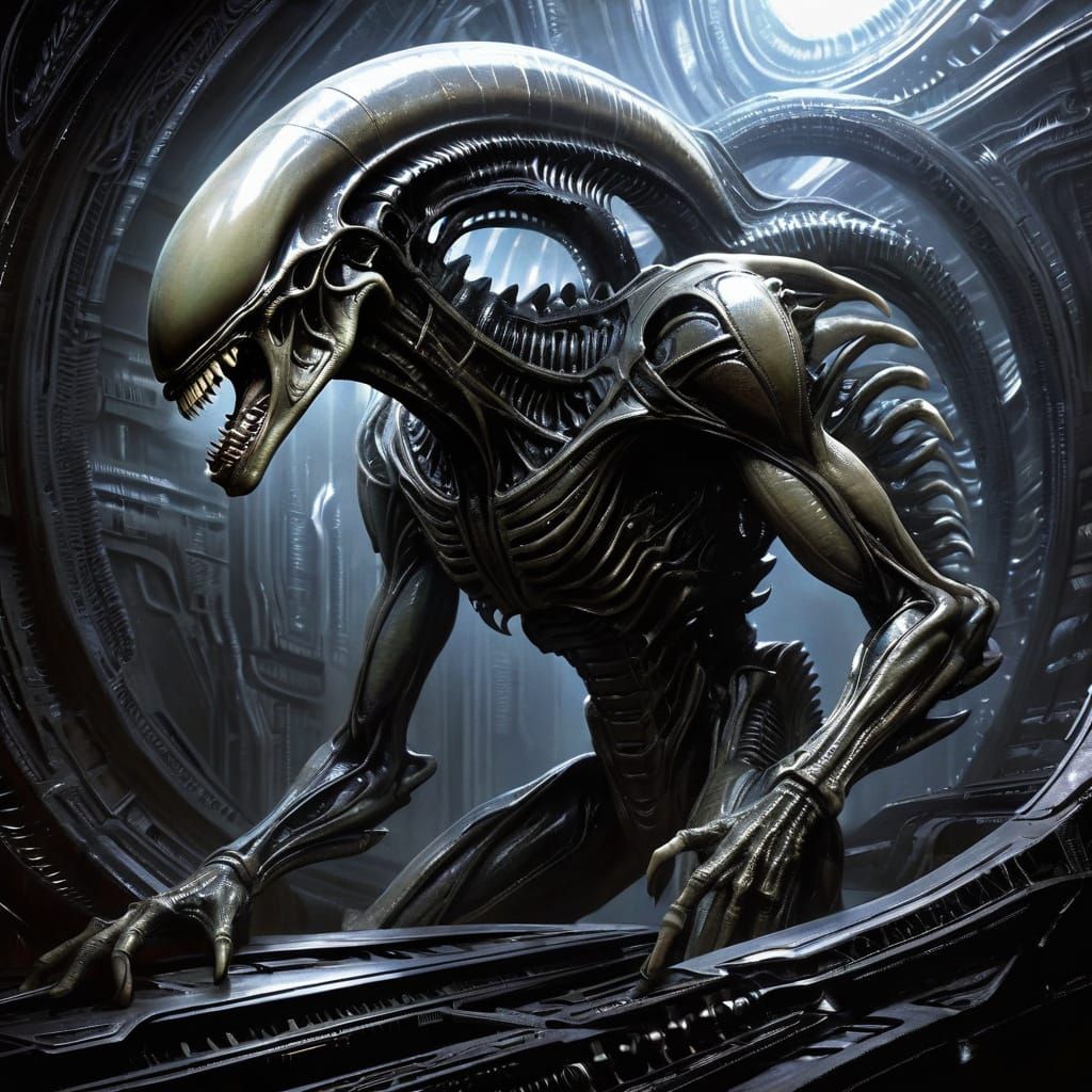 Xenomorph - Surreal Xenomorph Alien in Cosmic Fantasy