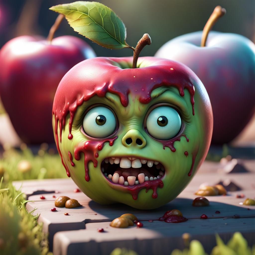 Zombie Apple - AI Generated Artwork - NightCafe Creator