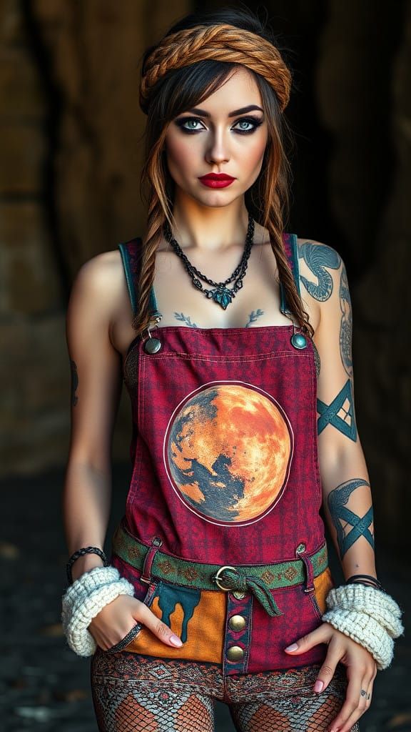 colorful overall Gothic fashion - colorful overall Goth...