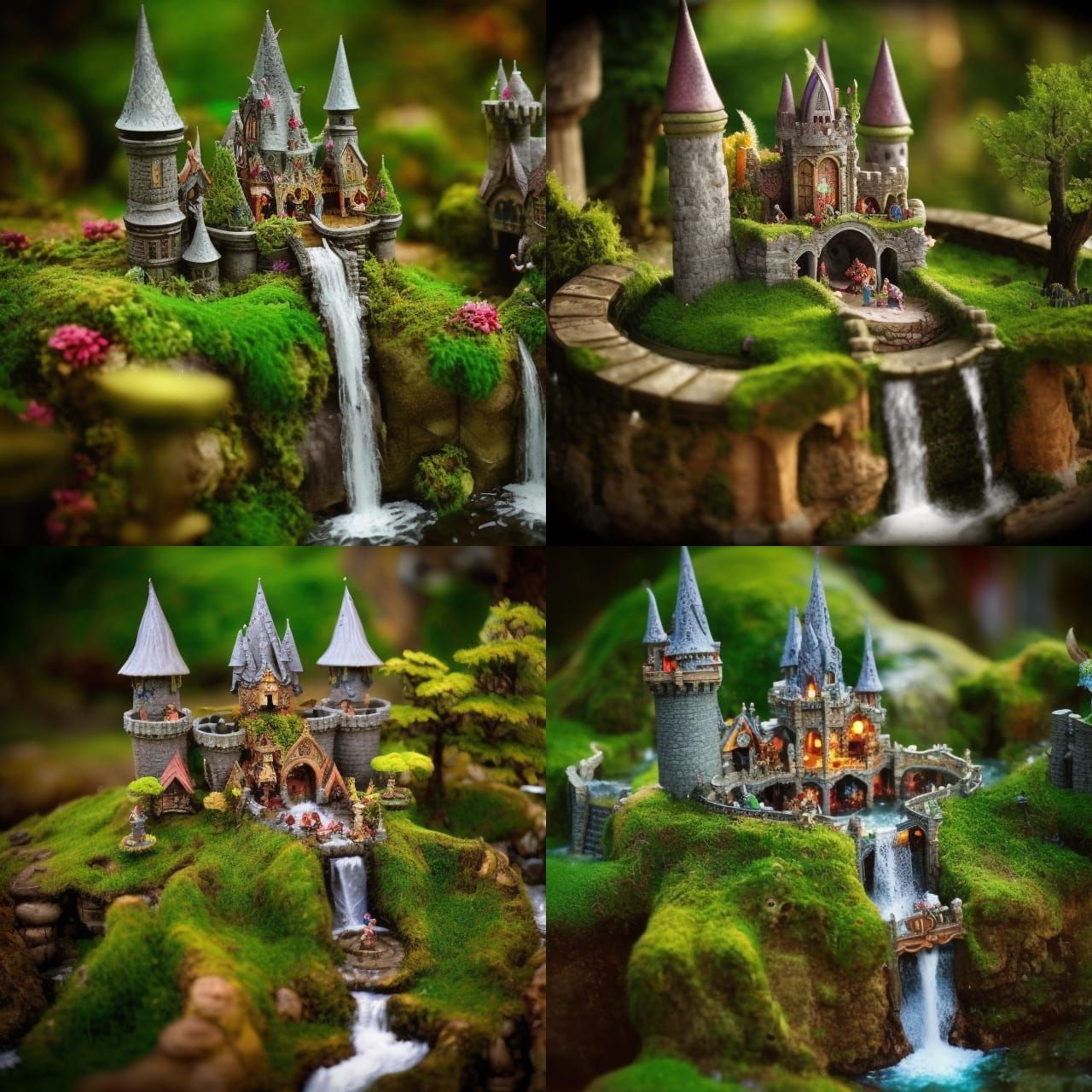 Miniature castles - AI Generated Artwork - NightCafe Creator