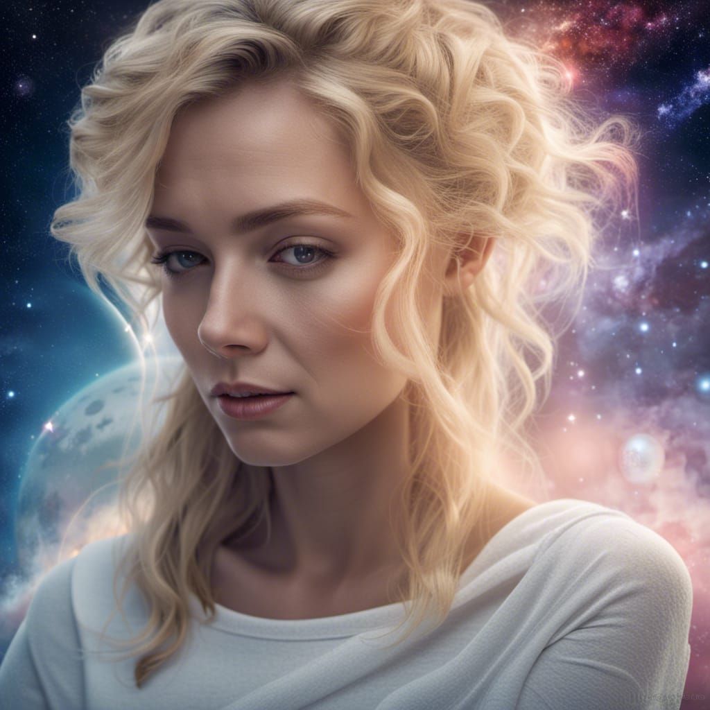 Woman in space. - AI Generated Artwork - NightCafe Creator