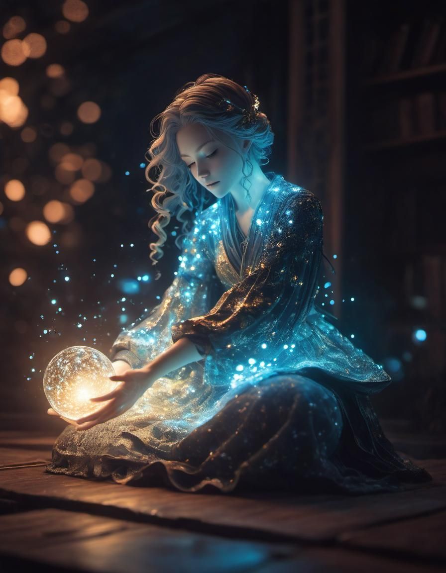 Beautiful magic caster - AI Generated Artwork - NightCafe Creator