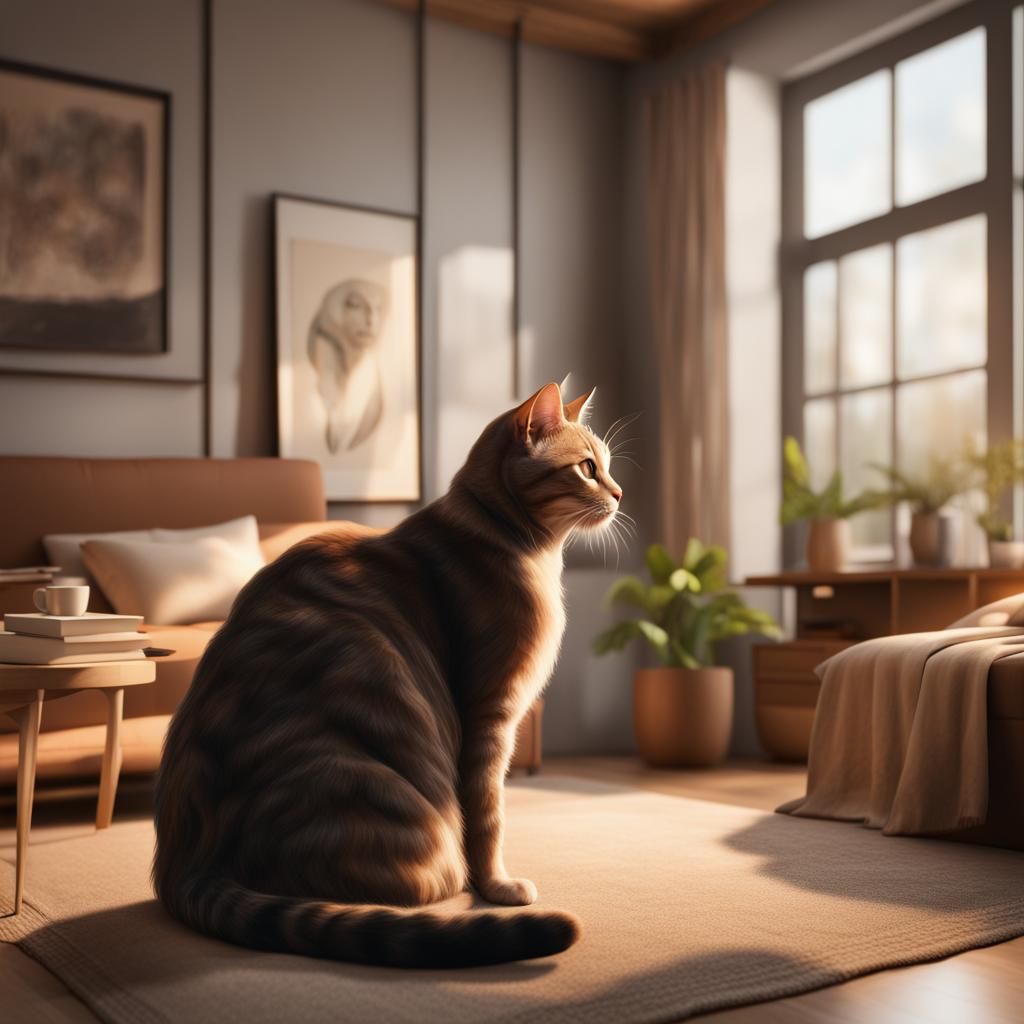 Cozy Cat Haven - AI Generated Artwork - NightCafe Creator