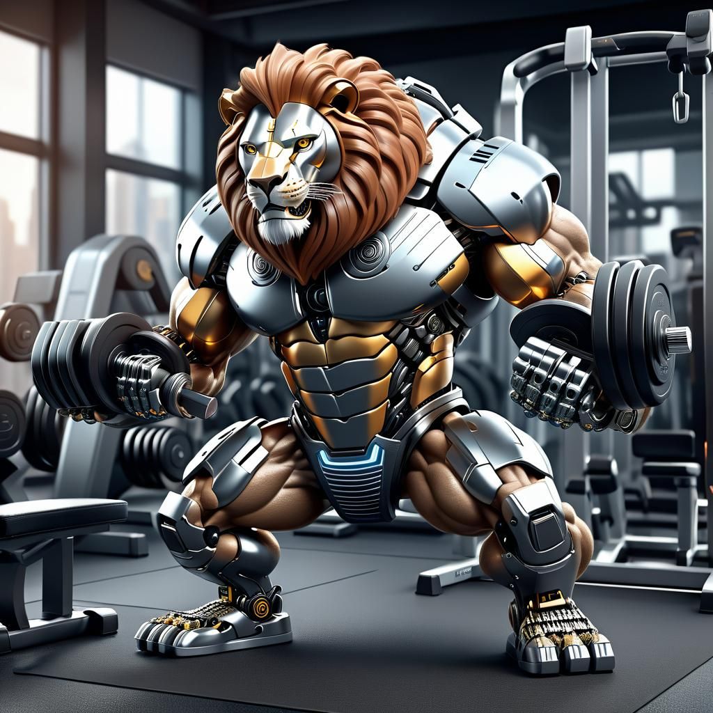 Cyborg Mechanical Lion ( Not a Pet 😁 ) - AI Generated Artwork ...