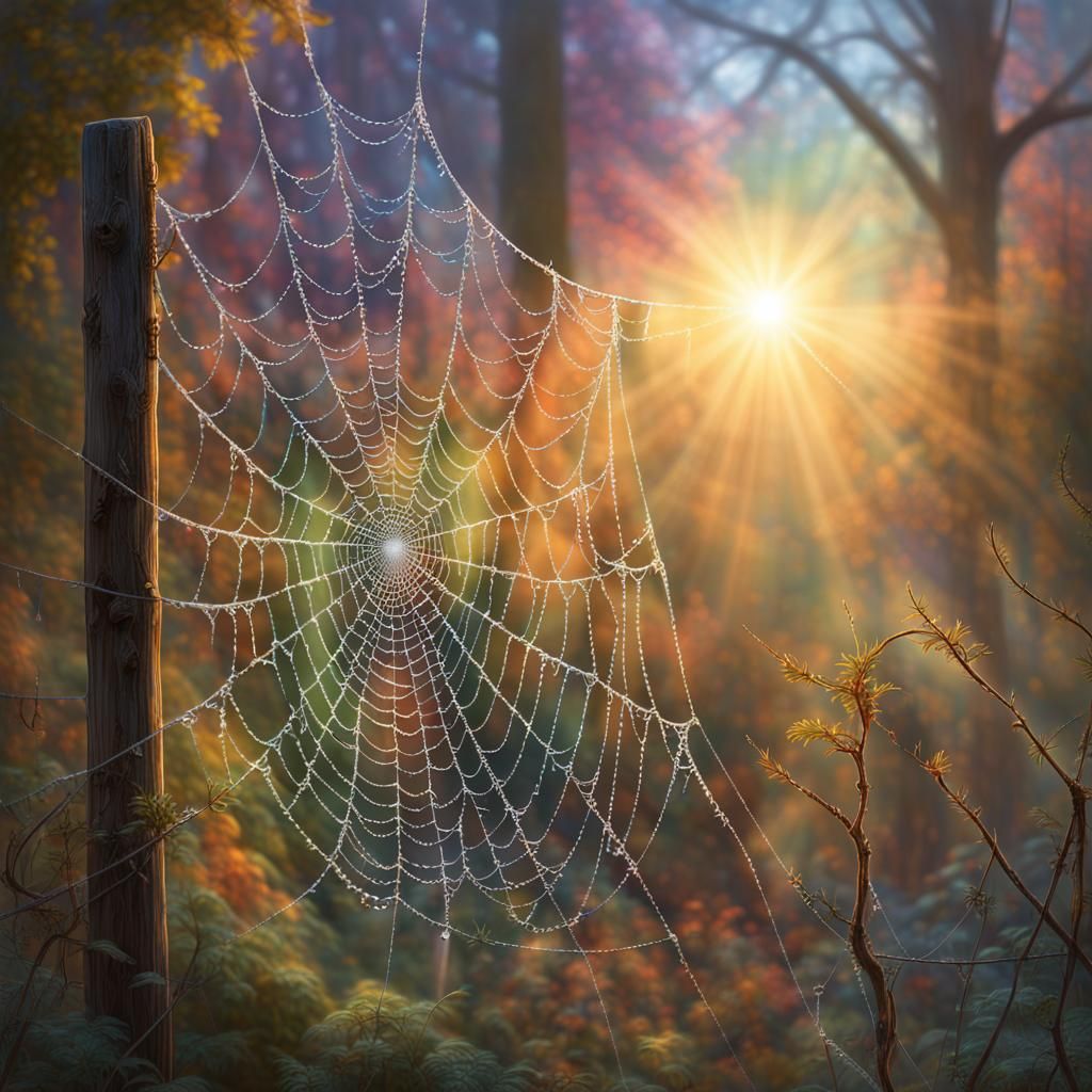 Spider Web - AI Generated Artwork - NightCafe Creator