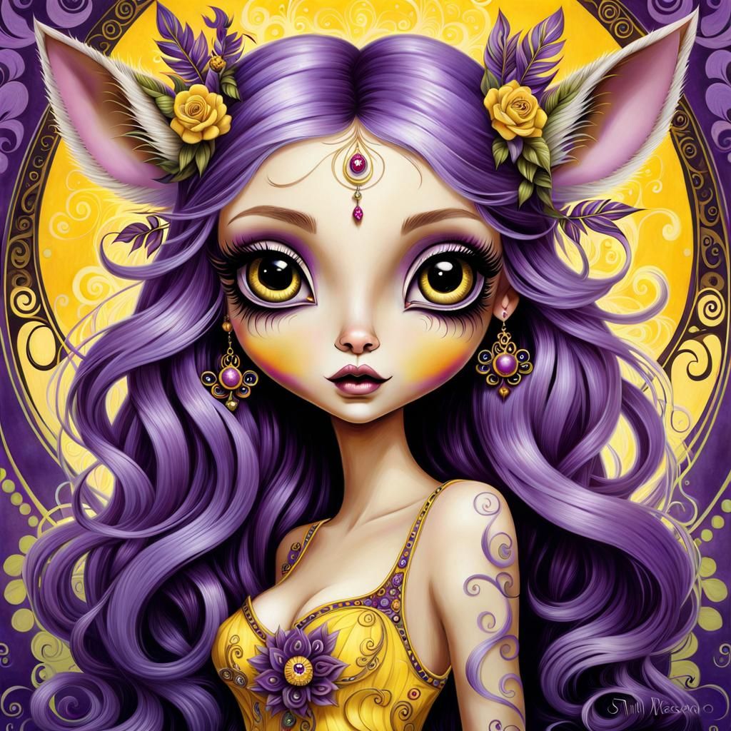 💛The Faun Beauty💜 - AI Generated Artwork - NightCafe Creator