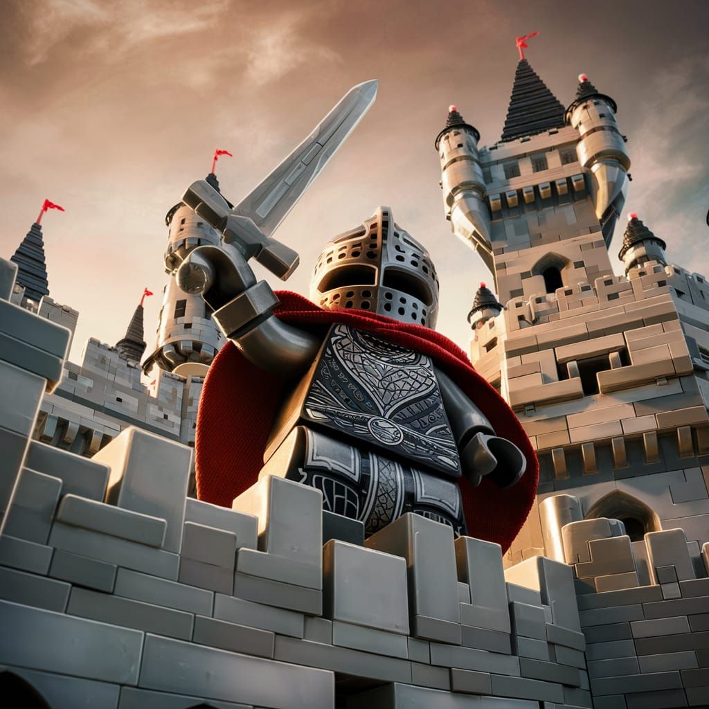 Ritter und Ritterburg nach Lego-Art, - AI Generated Artwork - NightCafe ...