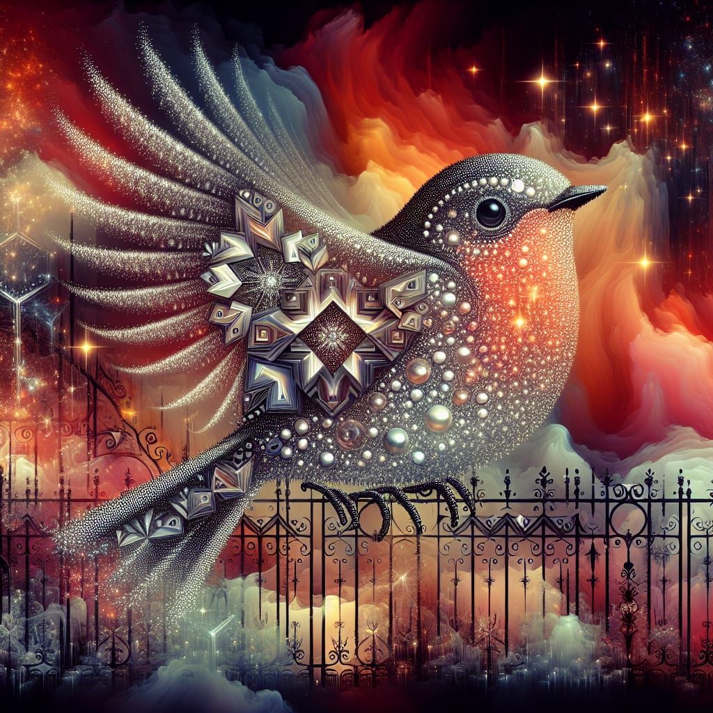 Cute geometric Robin - AI Generated Artwork - NightCafe Creator