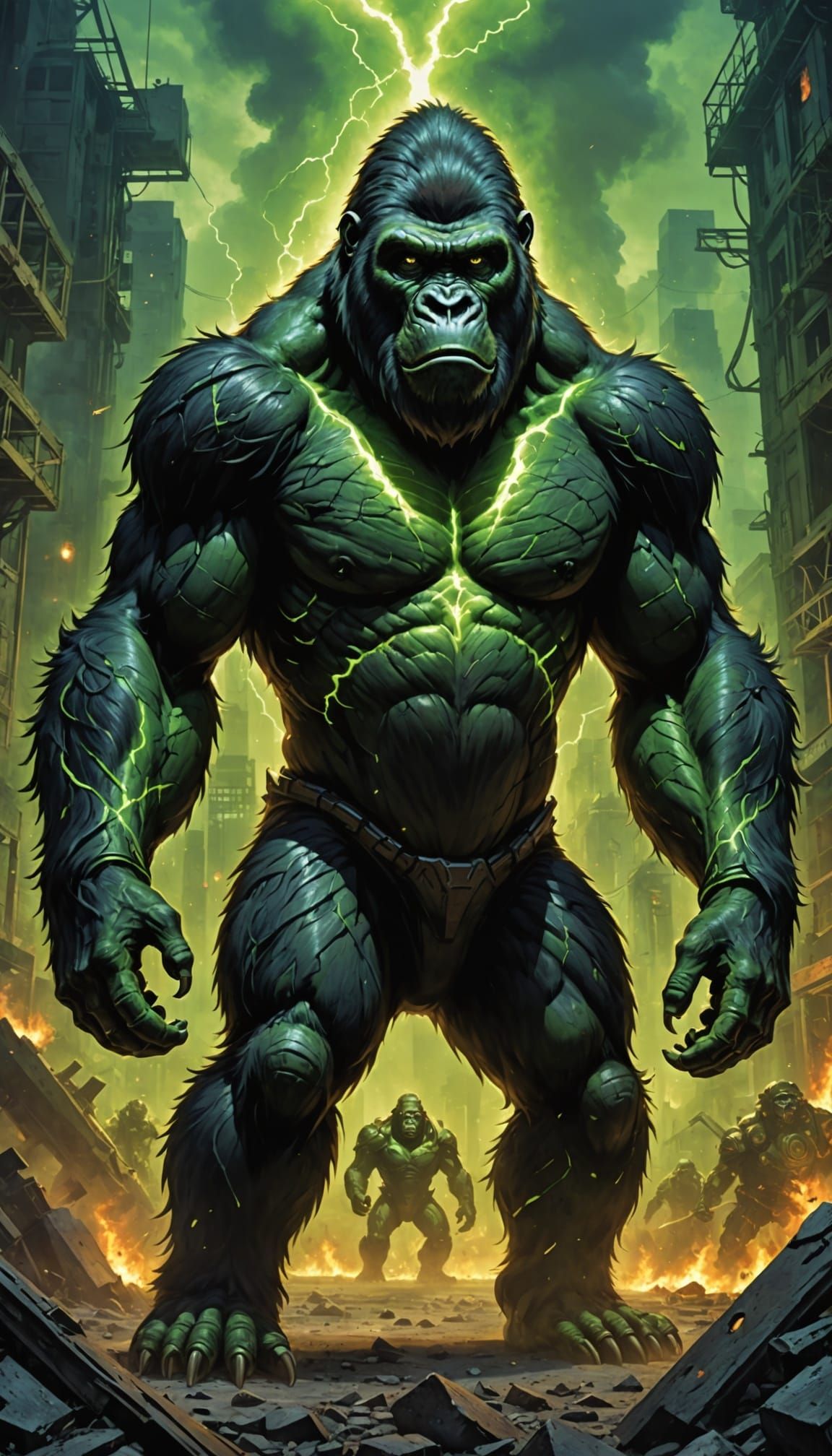 Radiant Nuclear Beast Unleashes Fury in Wasteland ... - AI Art