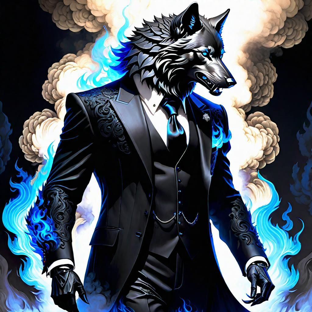 Void Wolf - AI Generated Artwork - NightCafe Creator