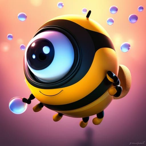 Minion Bee - AI Generated Artwork - NightCafe Creator