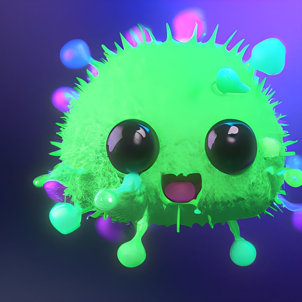 Mutant cute virus - AI Generated Artwork - NightCafe Creator