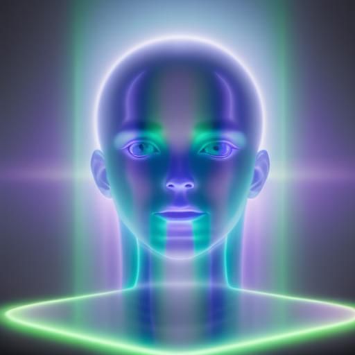 16k resolution, art by Thomas Wilfred, Dan Flavin, layered hologram ...